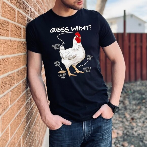 Grimesme | Shirts | Guess What Chicken Butt Funny Chicken Shirt Raising ...